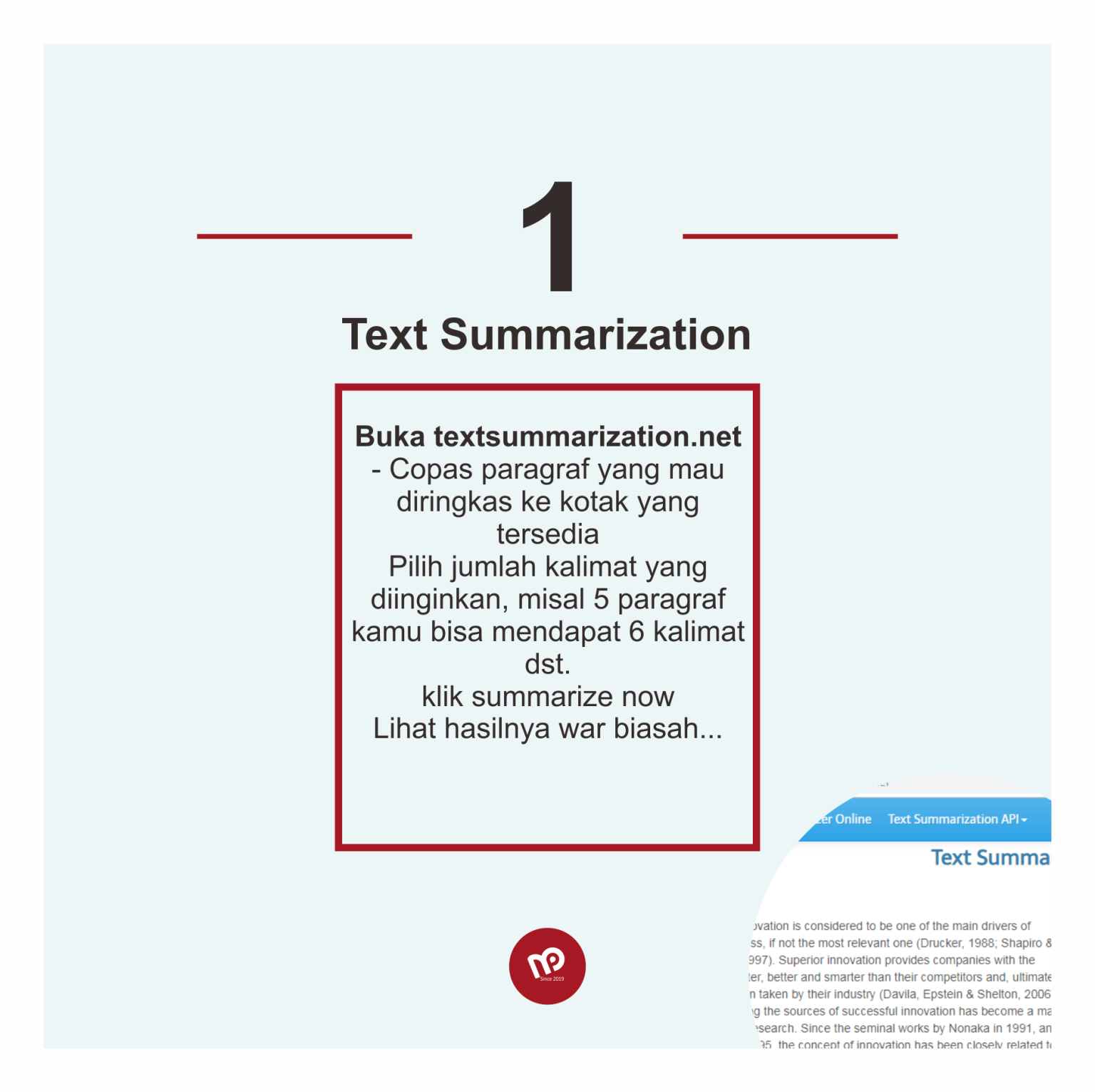 Text summarization - Mediapustaka.id